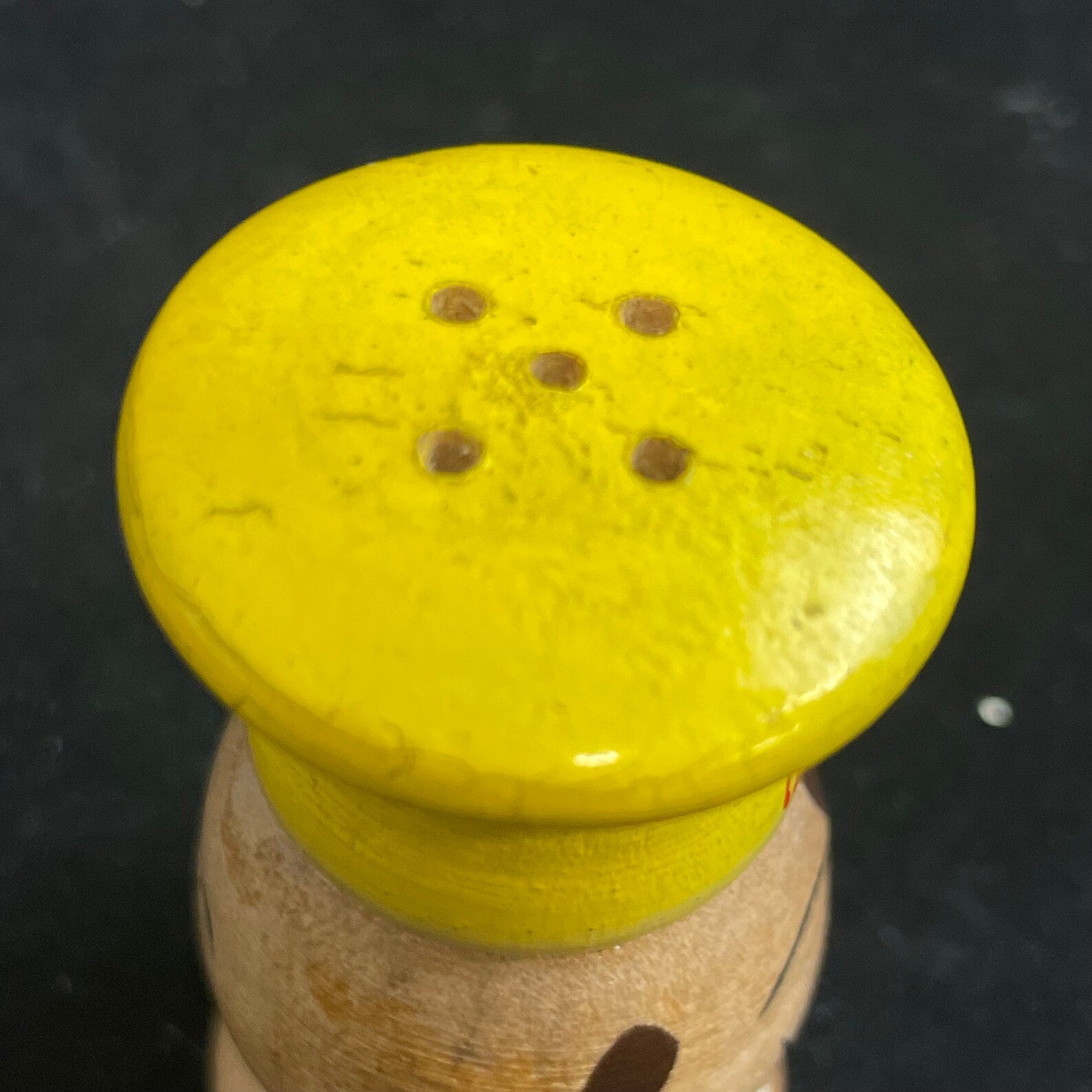 Vintage Hobo Wood Wooden Chef Face Salt and Pepper Shakers Japan W ...