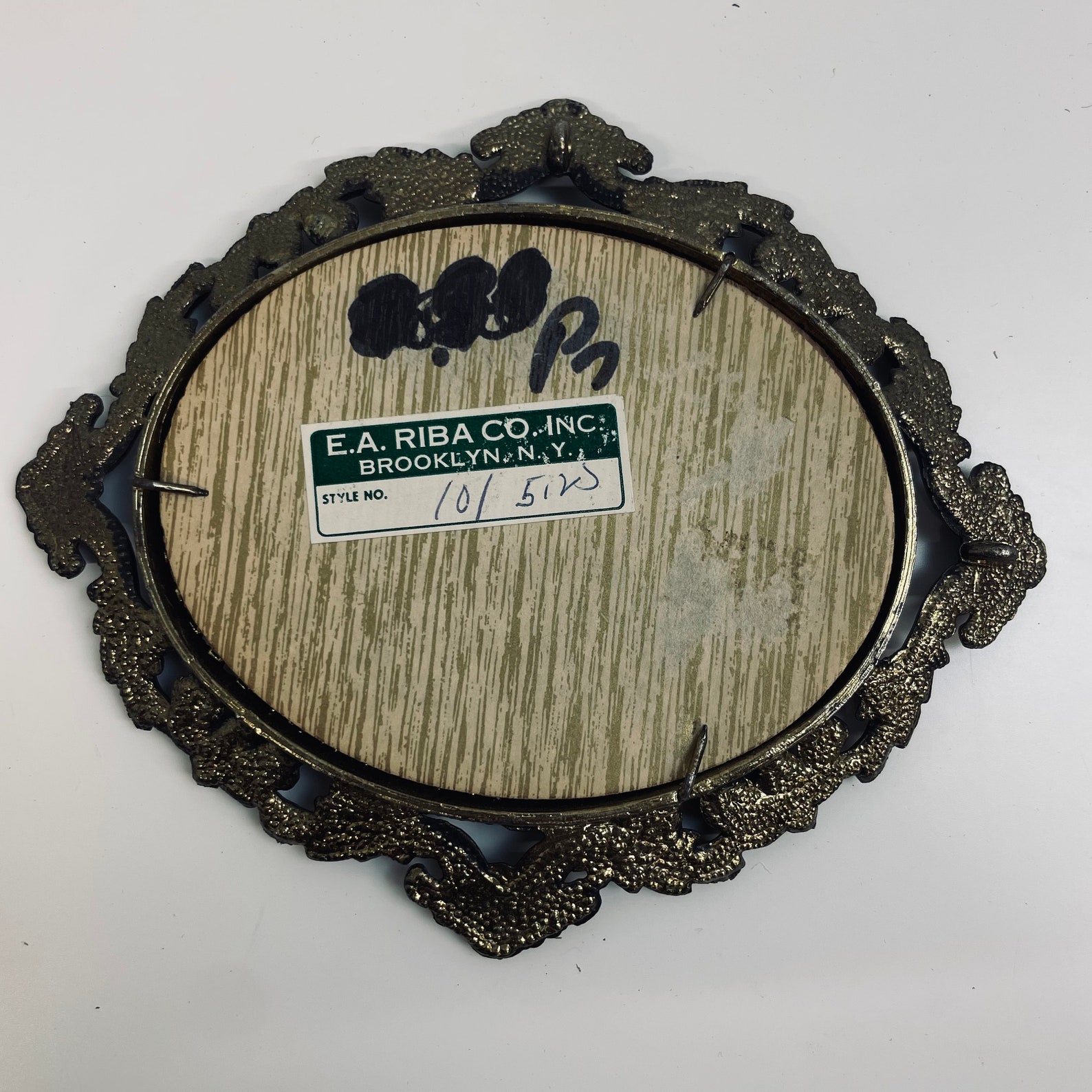Vintage Brass Metal Black Velvet Greek Women Art Picture Frame Wall ...