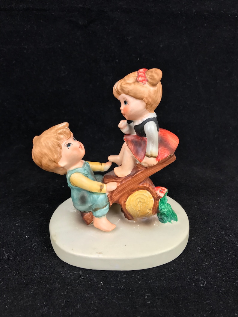 Vintage Lefton Girl Boy Teeter Totter Children Figurine - Etsy