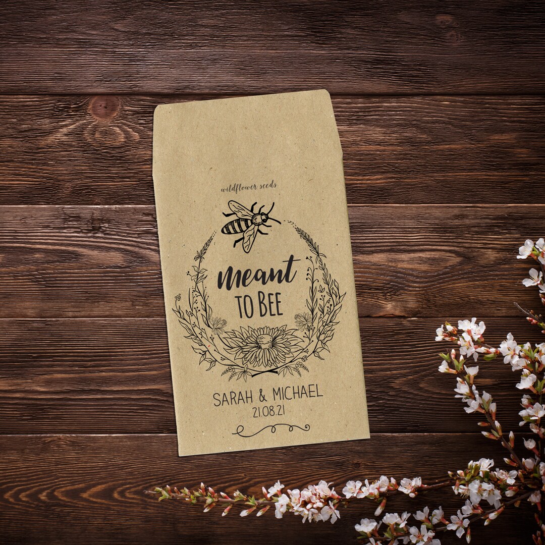 Meant to Bee Seed Packets Mini Seed Packets Wedding Seed - Etsy