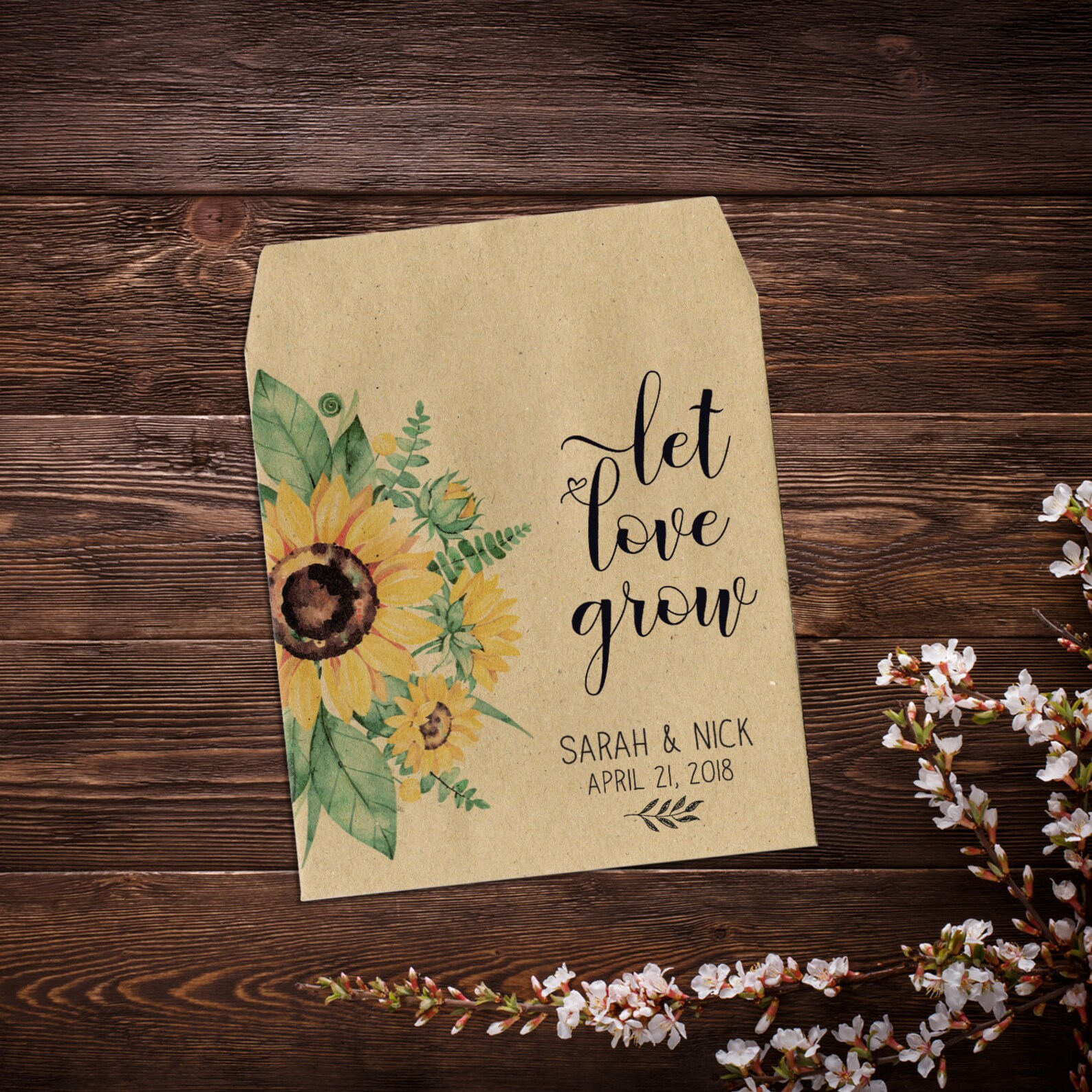 Sunflower Seed Packets Custom Seed Packets Seed Packet - Etsy