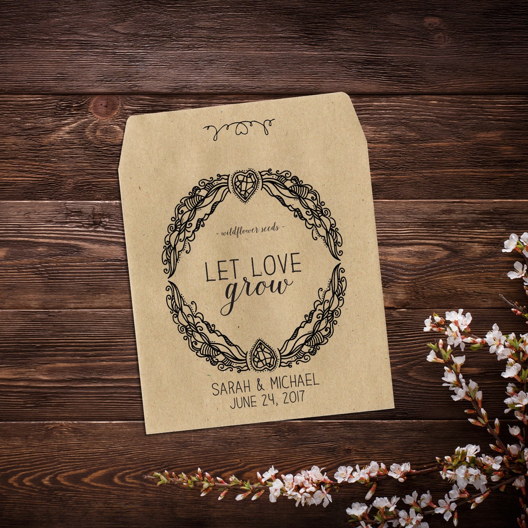 Personalized Seed Packet Seed Favors Wedding Favour Kraft - Etsy