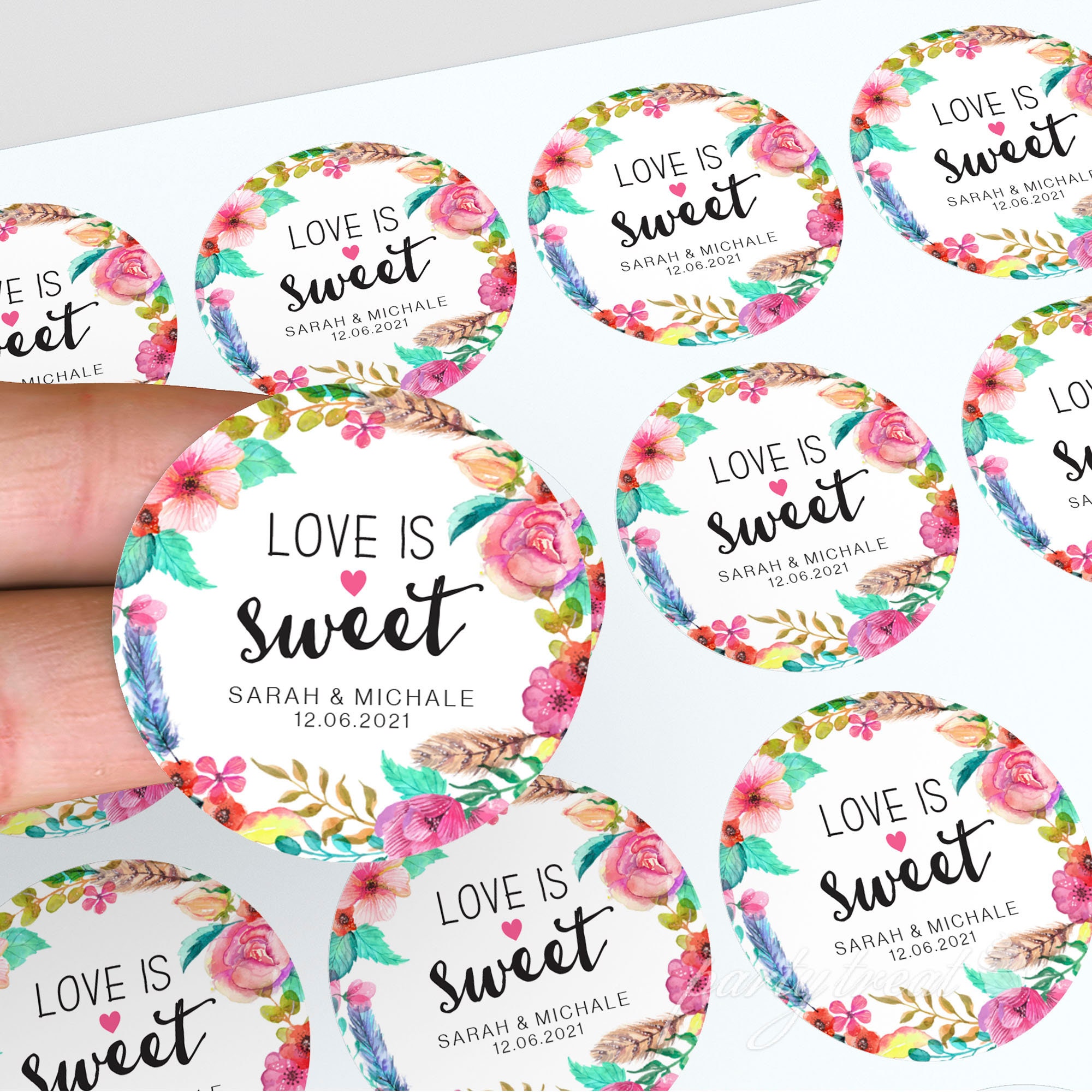 Love is Sweet Stickers - Etsy Australia