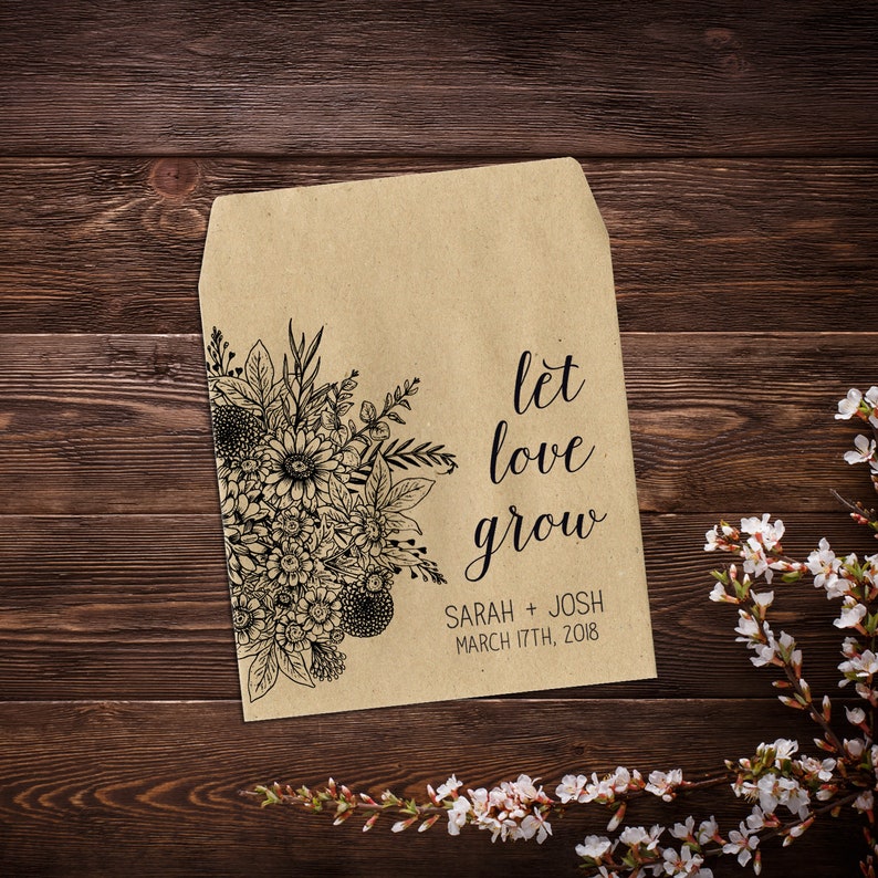 Seed Packet Favors Wedding Seed Packets Rustic Wedding | Etsy