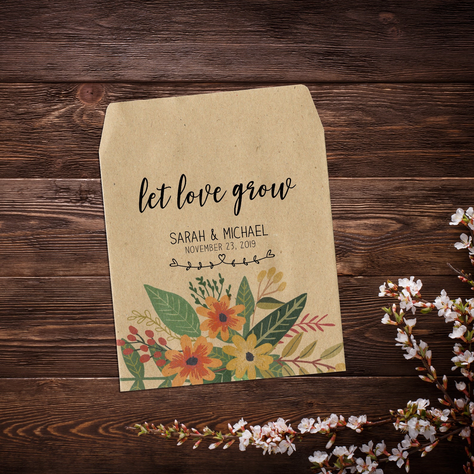 Seed Packet Favor Custom Seed Packets Boho Wedding Favor | Etsy Australia