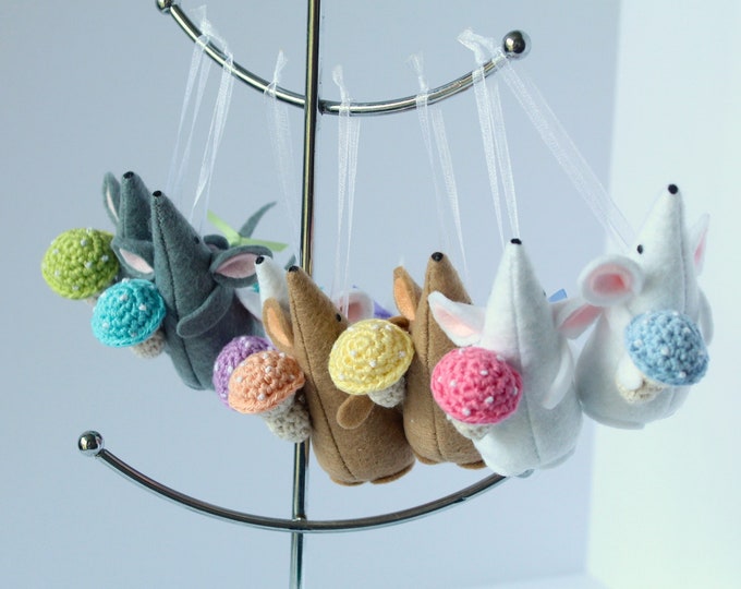Pastel Rainbow Toadstool Mouse - Etsy