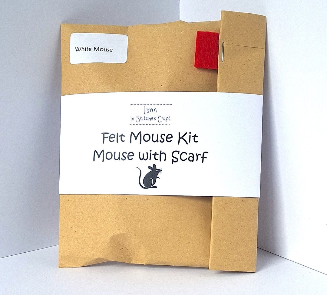 DIY Kit - Felt Mouse With Scarf Kit - Etsy