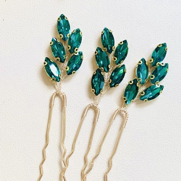 Emerald Green Pin - Etsy