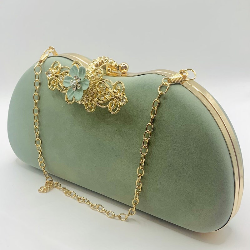 Light Sage Clutch Bag - Etsy UK