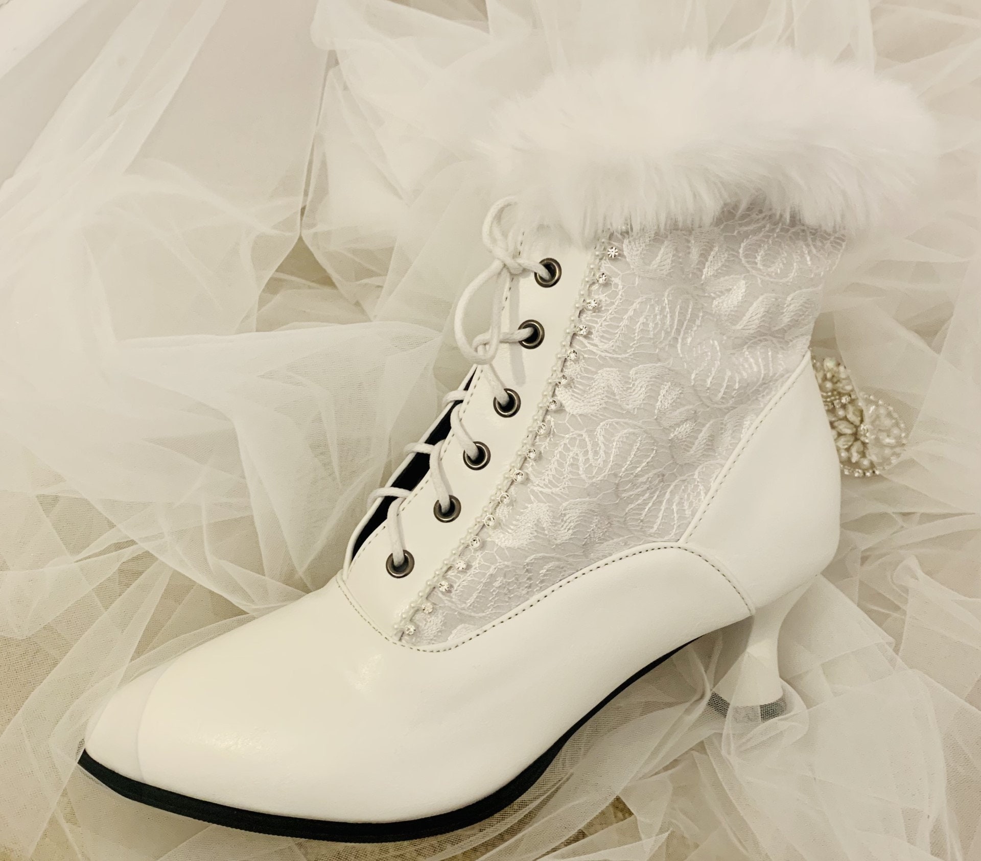 Victorian Ankle Boots Funtasma White Boots Victorian Pioneer Boots