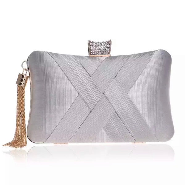 Silver Clutch Bag - Etsy