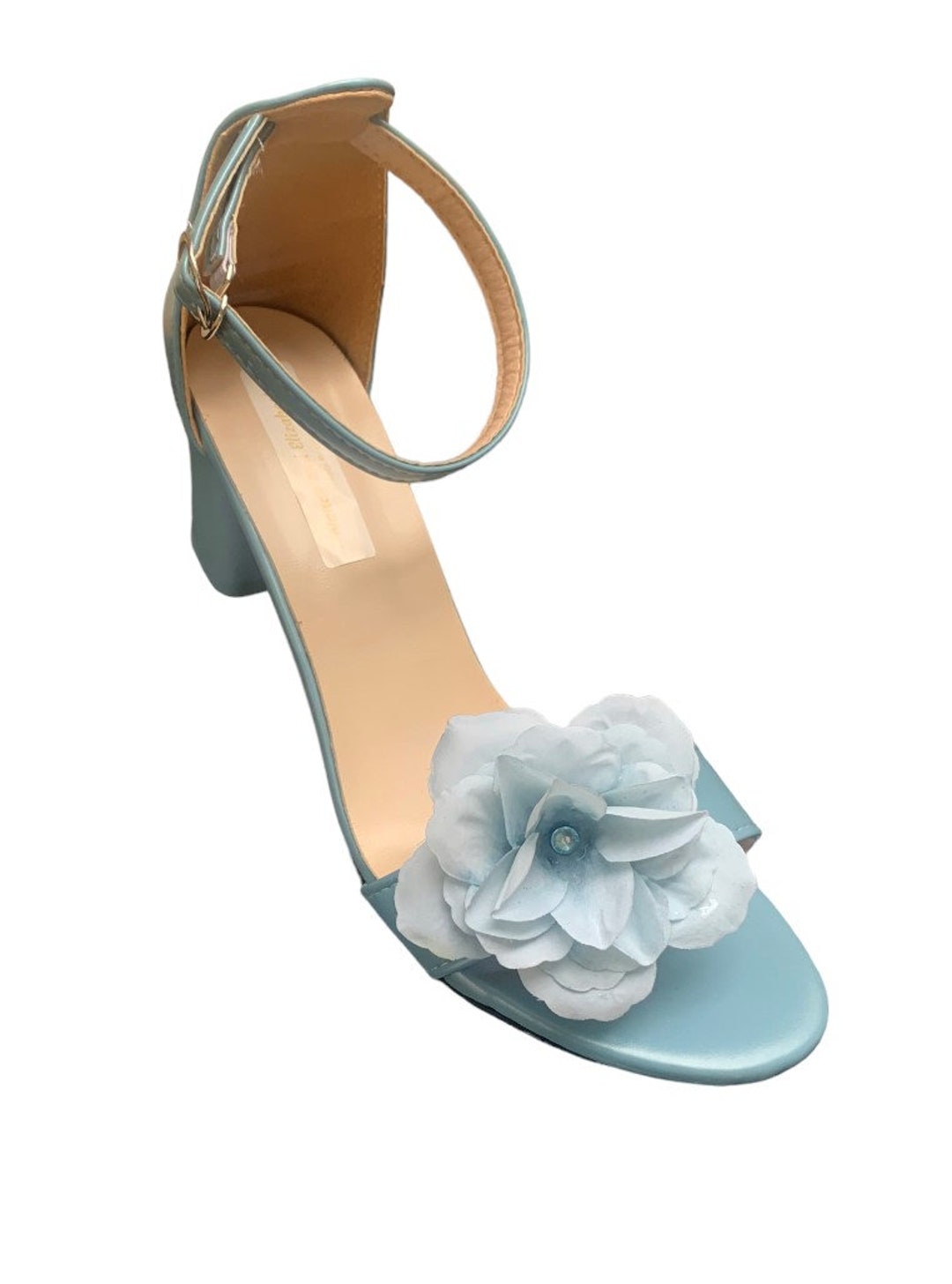 Simply Beautiful Sky Blue Flower Front Bridal Bridesmaid Sandals - Etsy
