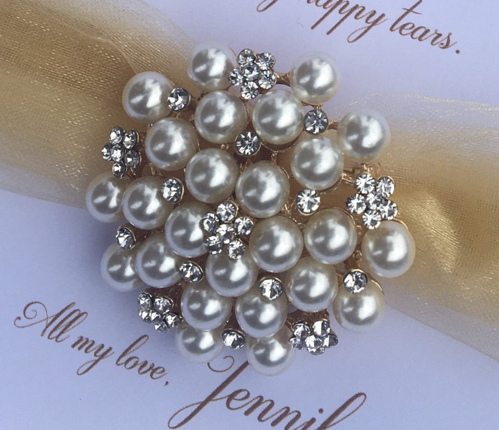 Diamond and Pearls Mother of the Bride Brooch and Keepsake - Etsy