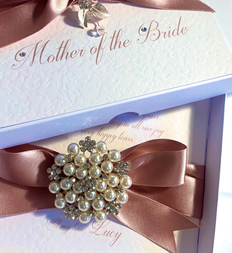 Diamond and Pearls Mother of the Bride Brooch and Keepsake - Etsy
