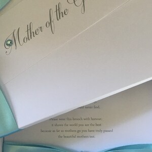 Mother of the Groom Poem and Diamanté Swans Brooch - Etsy