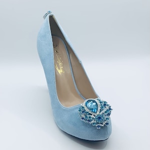 Stunning Baby Blue Powder Blue Dusty Dusky Blue Crystal and Diamanté ...