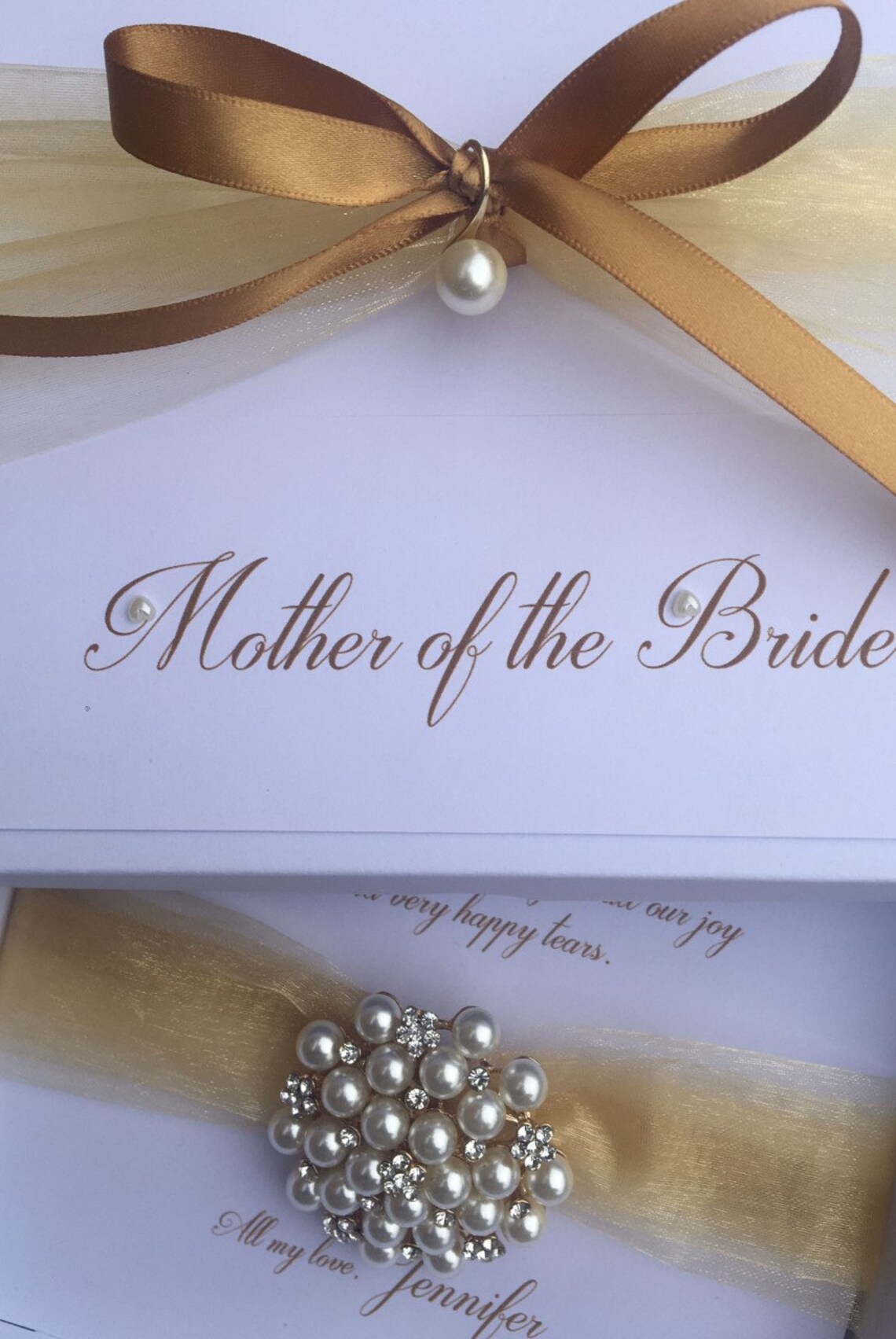 Diamond and Pearls Mother of the Bride Brooch and Keepsake - Etsy