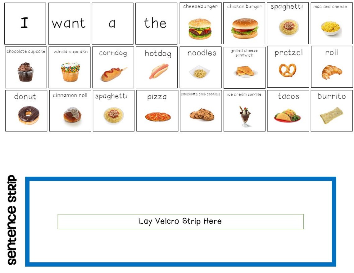 Ordering Food Menu Going Out to Eat Adapted Book for Special Needs ...