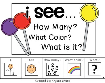 I See... How Many What Color What is It Interactive Adapted | Etsy