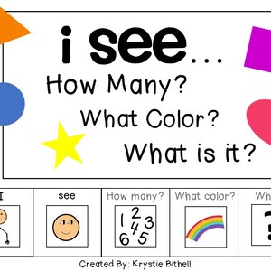 I See... How Many What Color What is It Interactive Adapted Book With ...