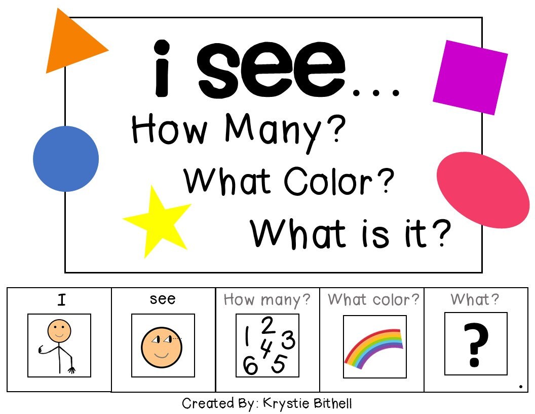 I See... How Many What Color What is It Interactive Adapted Book With ...
