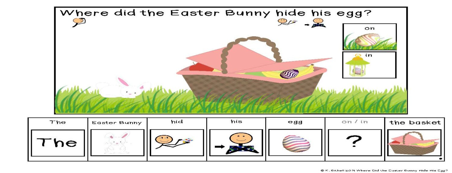 PREPOSITIONS: Where is the Easter Egg on or In Special Education Autism ...
