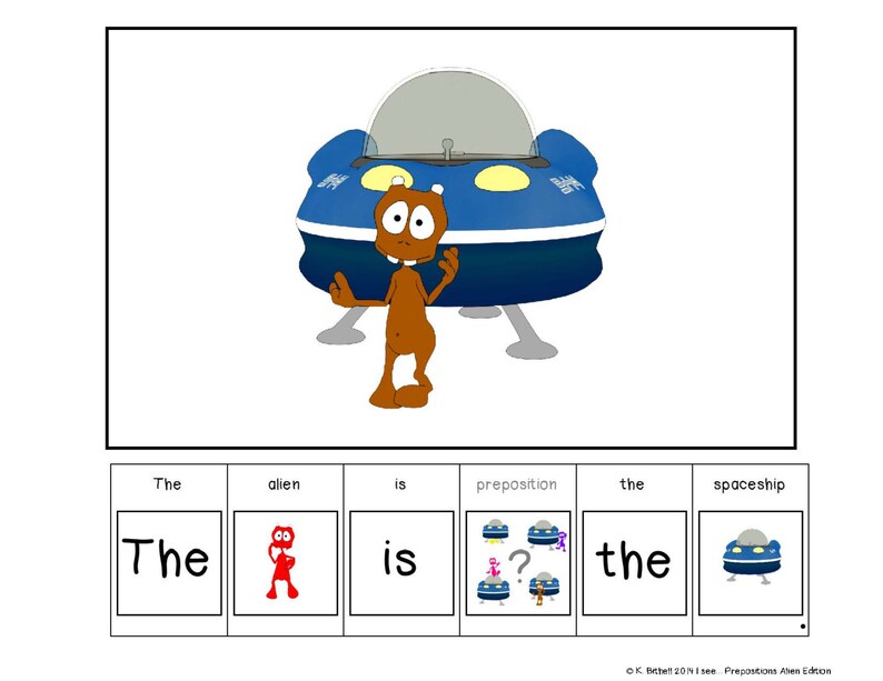 Prepositions: Aliens Adapted Book for Special Needs AUTISM SPEECH - Etsy