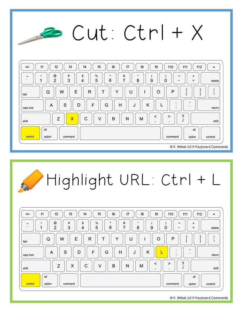 Keyboard Shortcuts Visual Supports Etsy Nederland