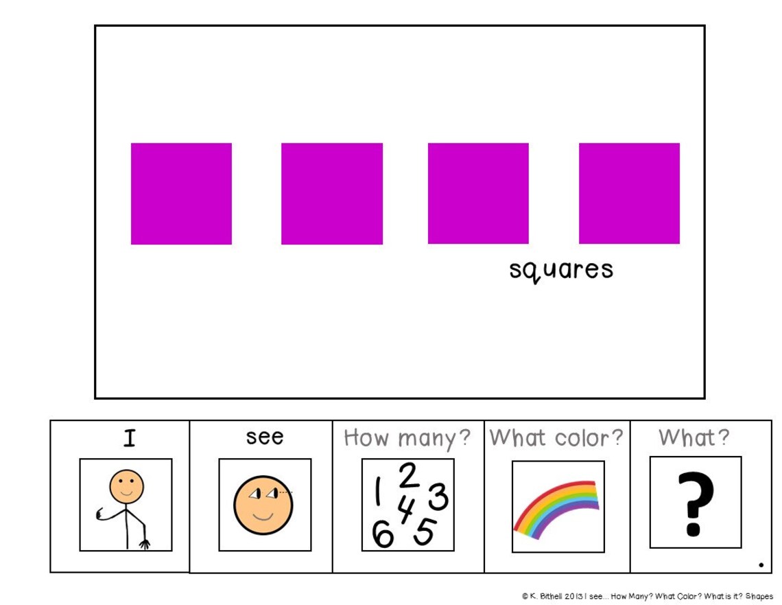 I See... How Many What Color What is It Interactive Adapted Book With ...