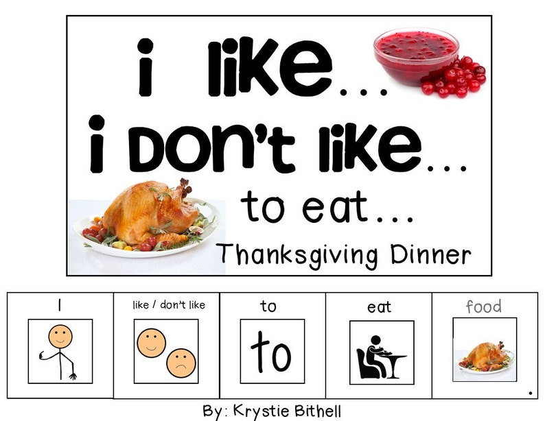 Thanksgiving Adapted Book for Special Needs AUTISM SPEECH - Etsy