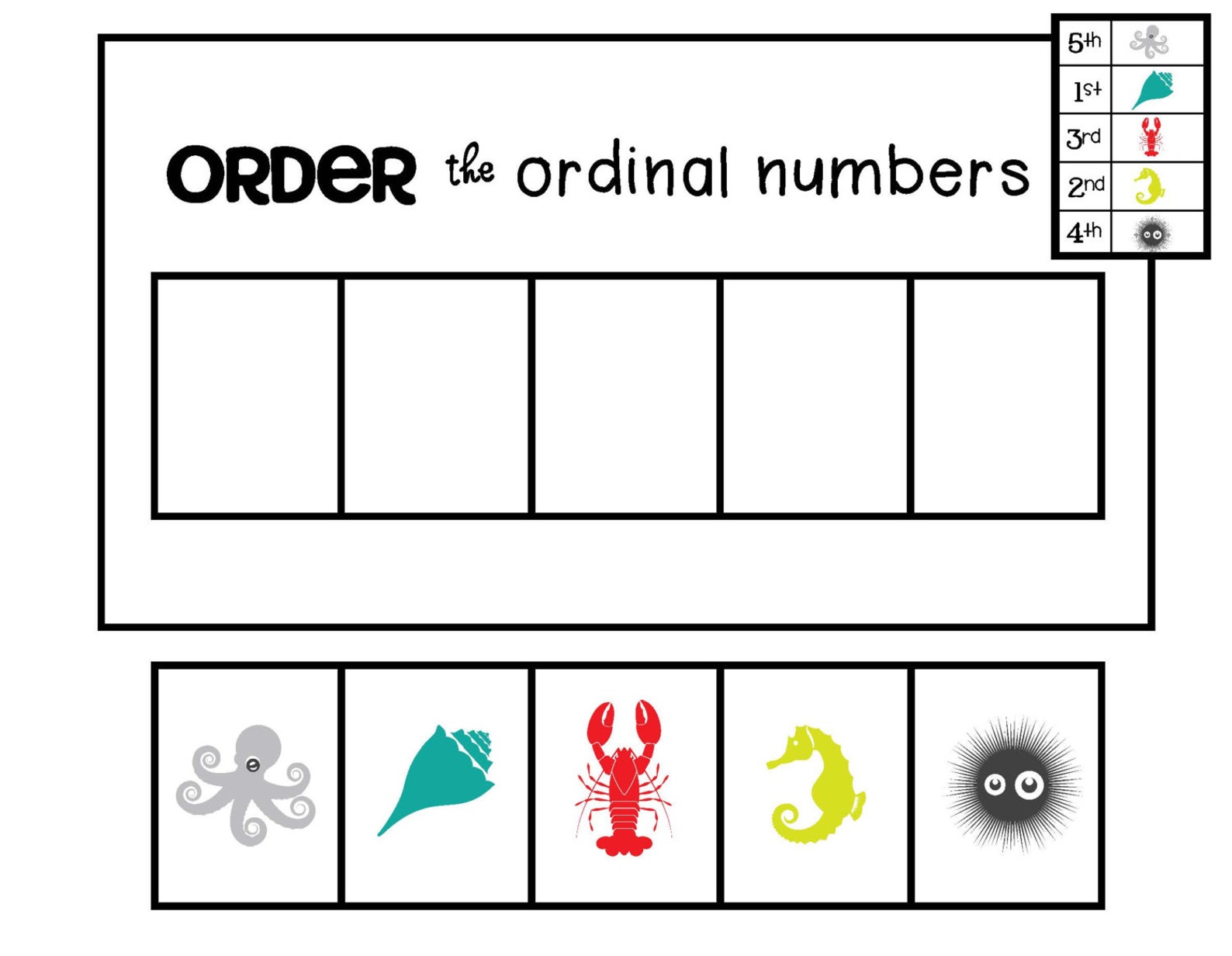 Order the Ordinal Numbers Adapted Book 1st-5th - Etsy