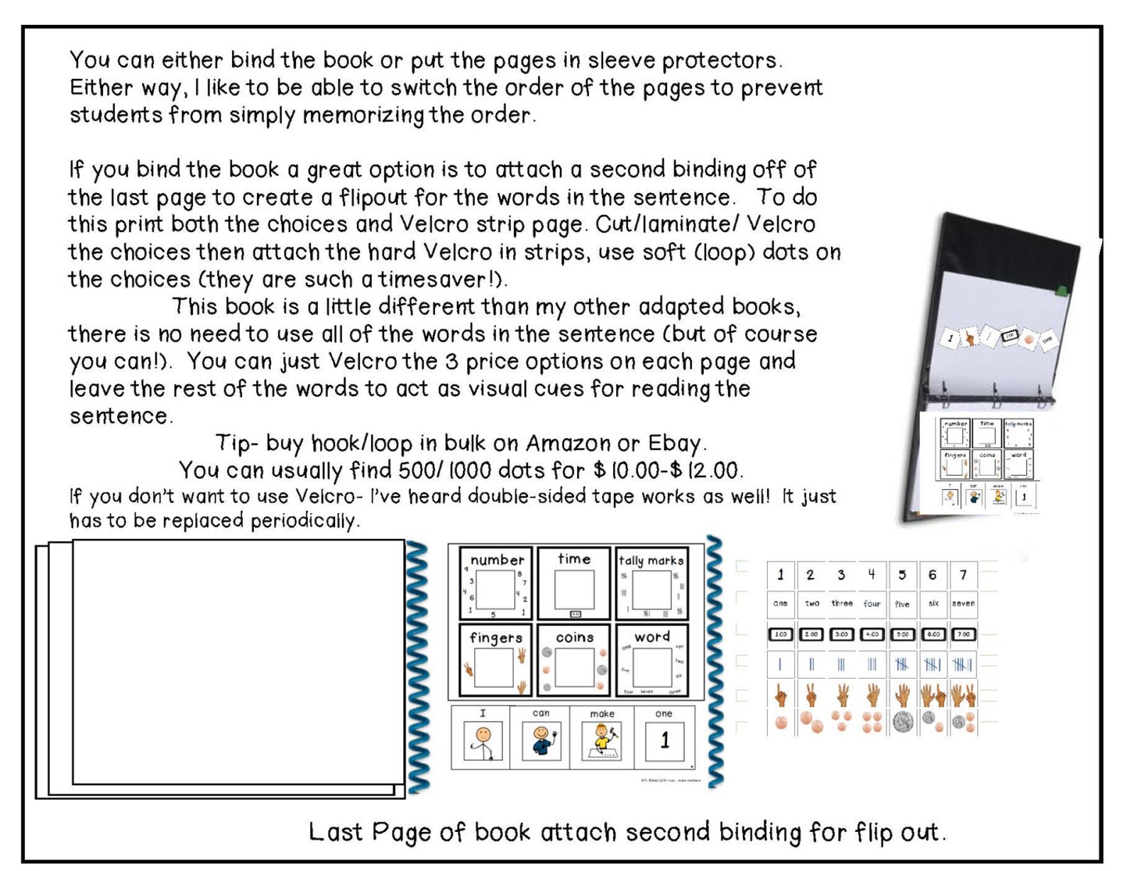 Make Numbers 1-12 Adapted Math Book Including Money and Time BUNDLE - Etsy