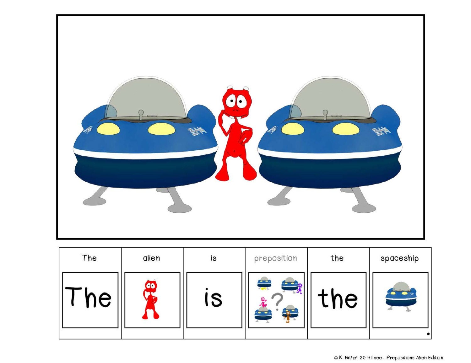 Prepositions: Aliens Adapted Book for Special Needs AUTISM SPEECH - Etsy