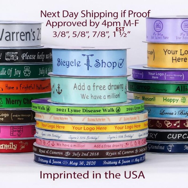 Custom Made Satin Ribbon - Etsy