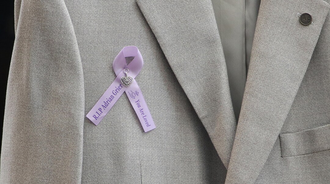 Bereavement Awareness Ribbons With Charm, Personalized With Your ...