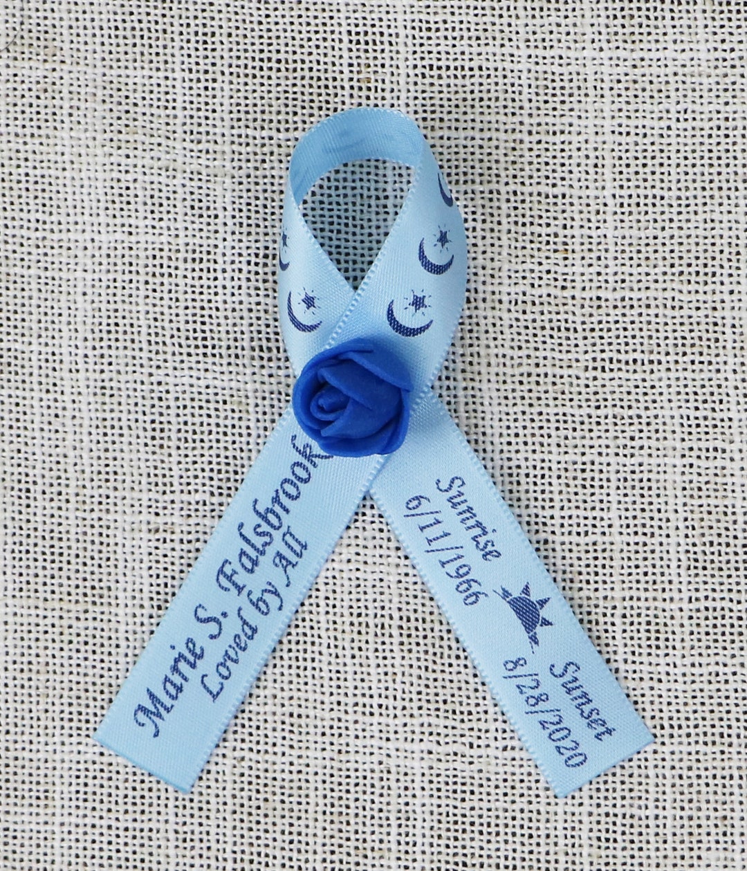 Bereavement Awareness Ribbons With Rose, Personalized With Your Message ...