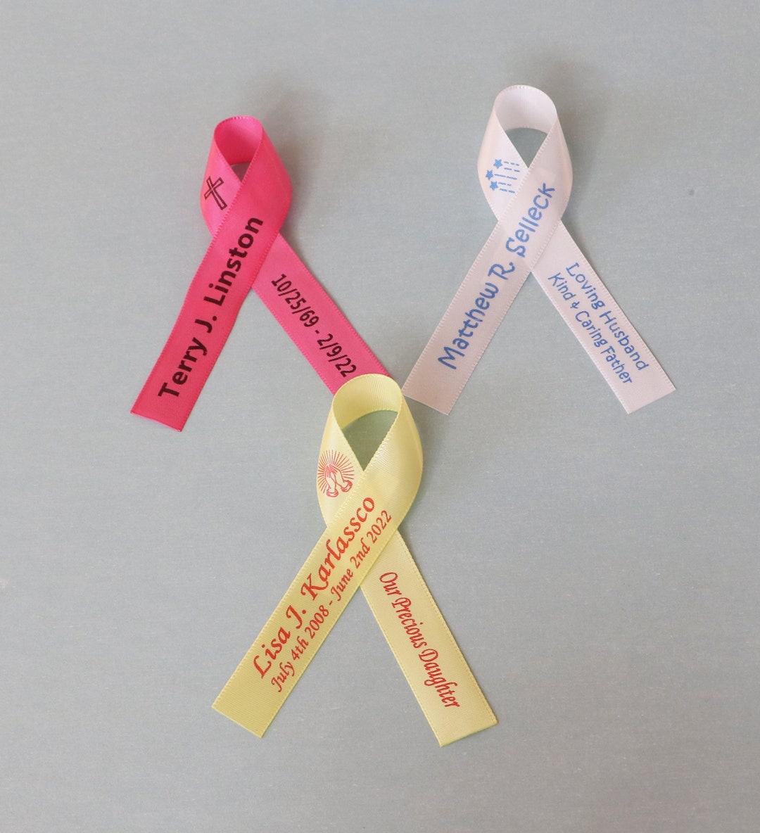 Bereavement Awareness Ribbons, Personalized, Your Message/text/drawing ...