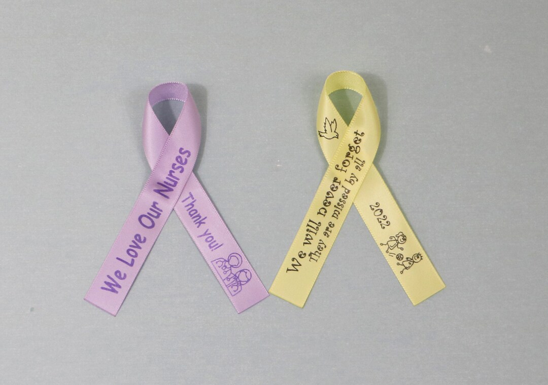 Custom Awareness Ribbons, Personalized, Your Message/text/logo/drawing ... Custom Awareness Ribbons, Personalized, Your Message/text/logo/drawing ...