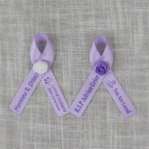 Bereavement Awareness Ribbons With Rose, Personalized With Your Message ...