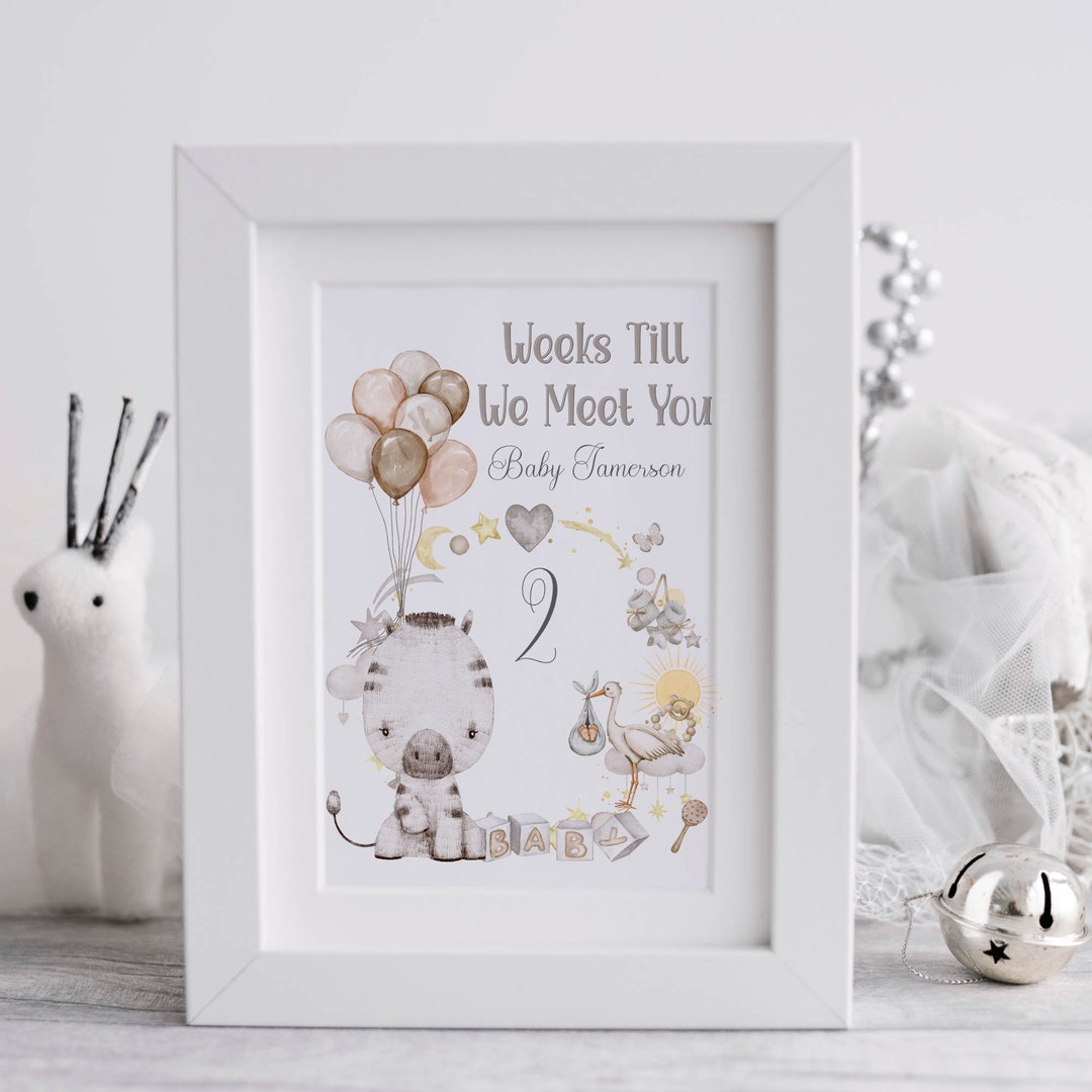 Baby Countdown Neutral Print Sublimation Design, Nursery PNG Files - Etsy