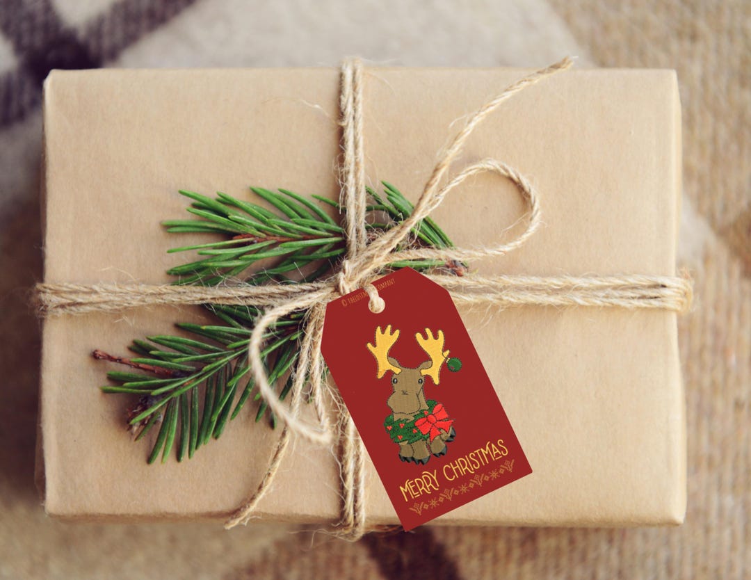 Moose Gift Tags Printable Download_ the Lost Moose Company_merry ...