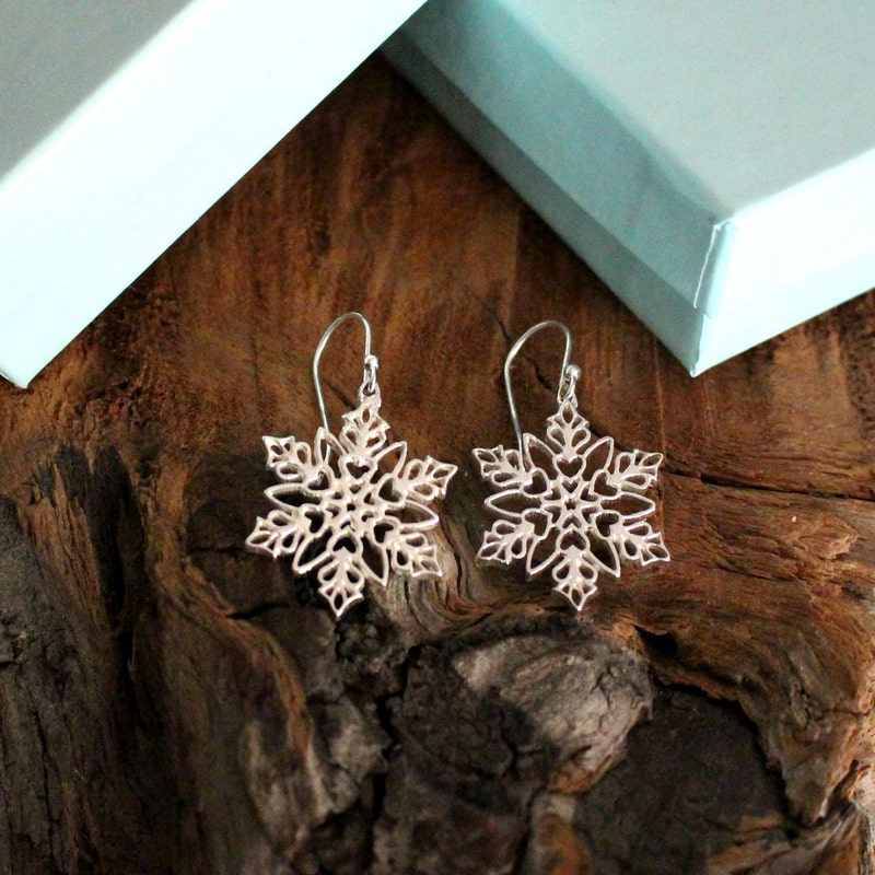 Snowflake Earrings - Etsy