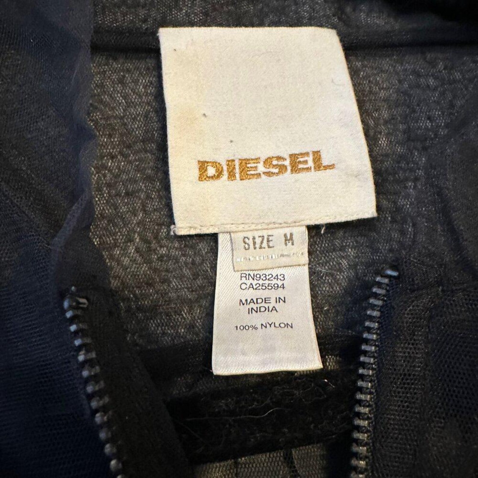 Diesel Vintage Mesh Tulle Sheer Moto Overcoat Jacket in Black Women's ...