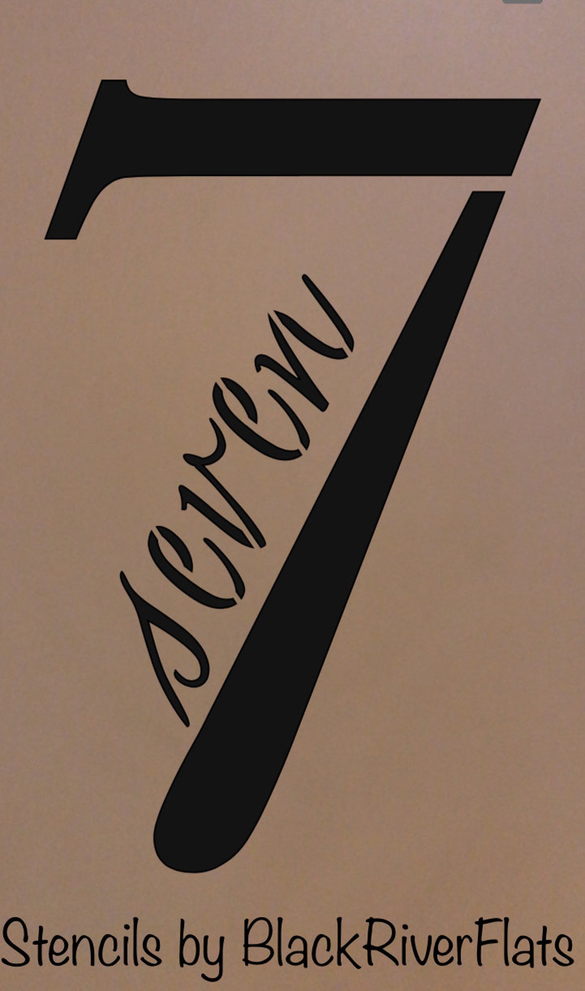 Seven Stencil/ Reusable Stencil/7mil Mylar/ Number Stencil/family Size ...