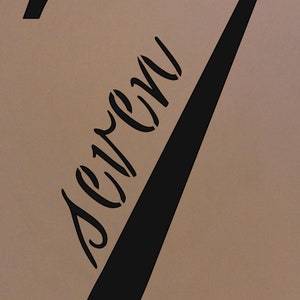 Seven Stencil/ Reusable Stencil/7mil Mylar/ Number Stencil/family Size ...