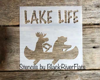Reusable Pontoon Stencil Lake Sign Lake Stencil Lake House - Etsy