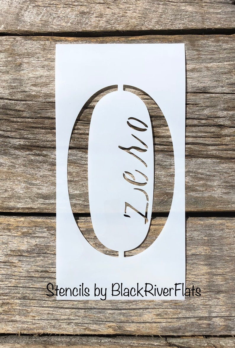 Zero Stencil/ Reusable Stencil/7mil Mylar/ Number - Etsy