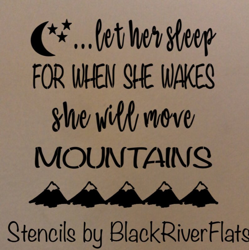 Move Mountains Stencil/reusable Stencil/7mil - Etsy
