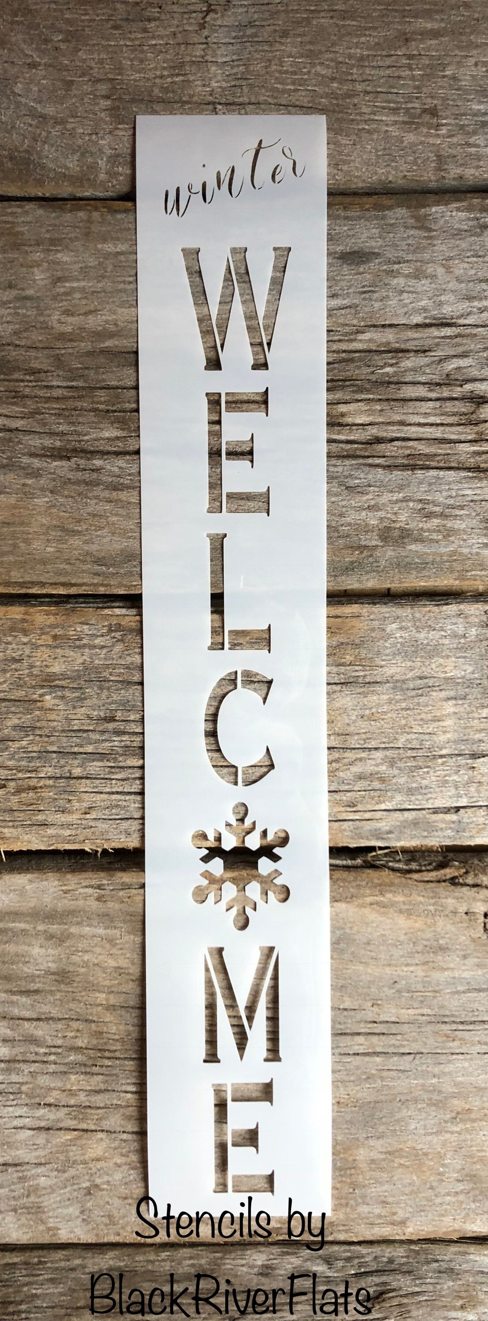 Winter Welcome Stencil/ Reusable Stencil/7mil Mylar/holiday - Etsy