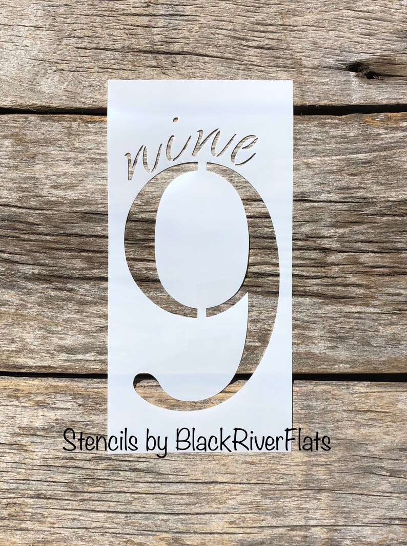 Nine Stencil/ Reusable Stencil/7mil Mylar/ Number - Etsy Canada
